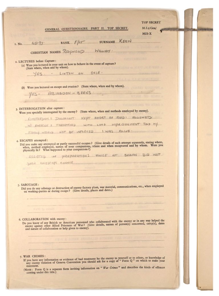 POW Military Records the Great Escape from Stalag Luft III